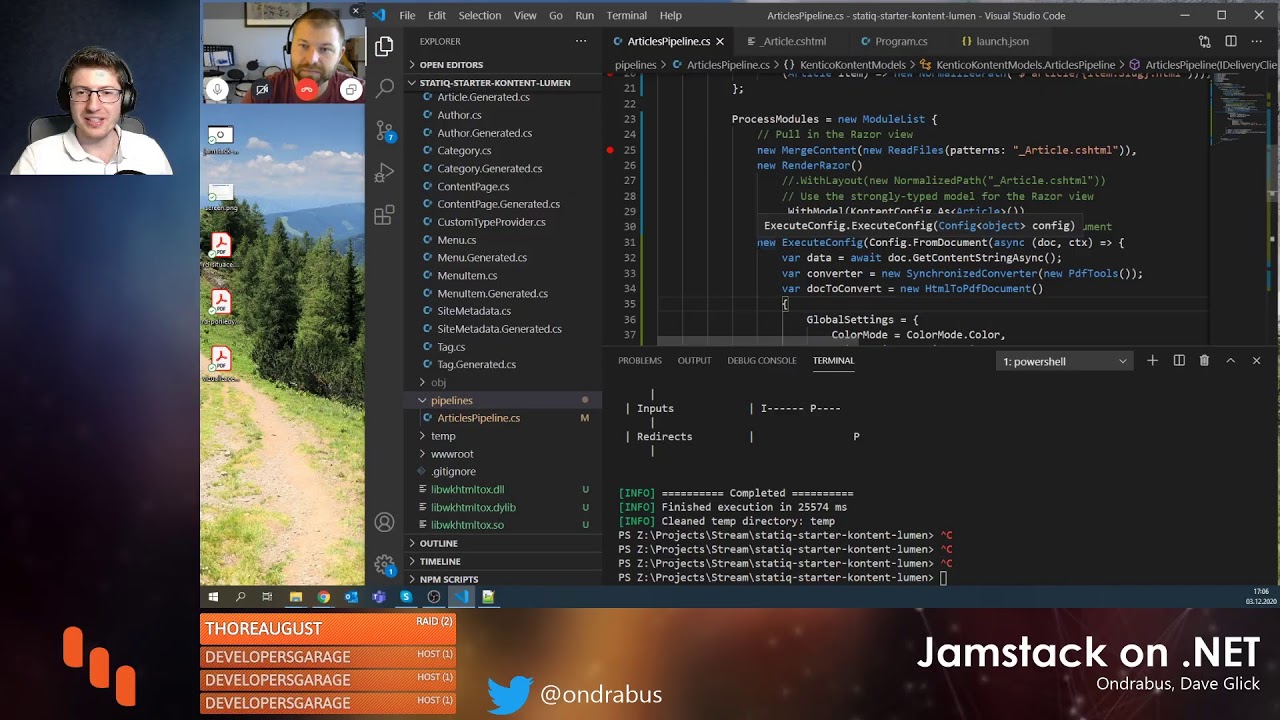 Jamstack and .NET: Generating PDFs using Statiq pipeline - YouTube