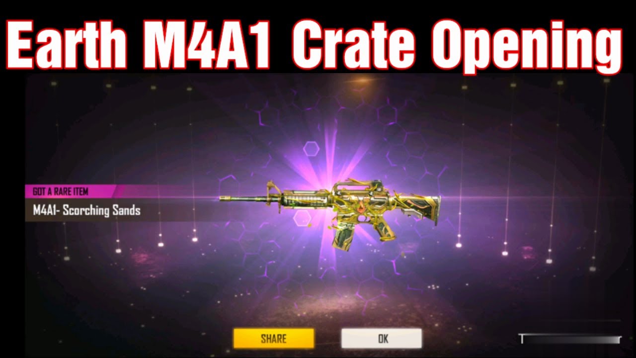 Earth M4a1 Crate opening freefire//crate opening//freefire. - YouTube