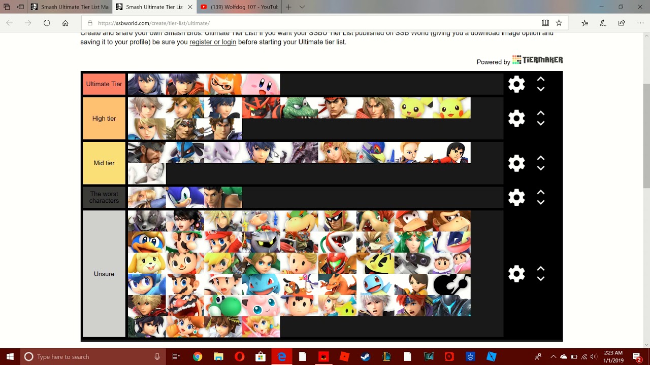 2018 Recap and my smash ultimate tier list in the making. - YouTube