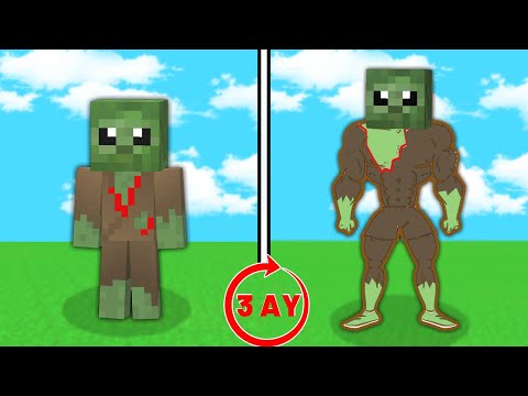 FAKİR ZOMBİ 3 AY KAS YAPTI! 😱 - Minecraft
