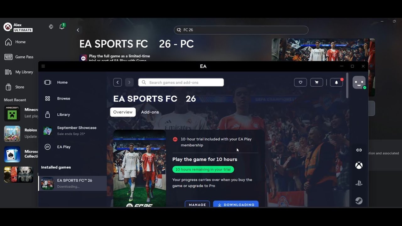 How To Install/Download EA SPORTS FC 26 EA Play 10 Hour Trial On PC ...