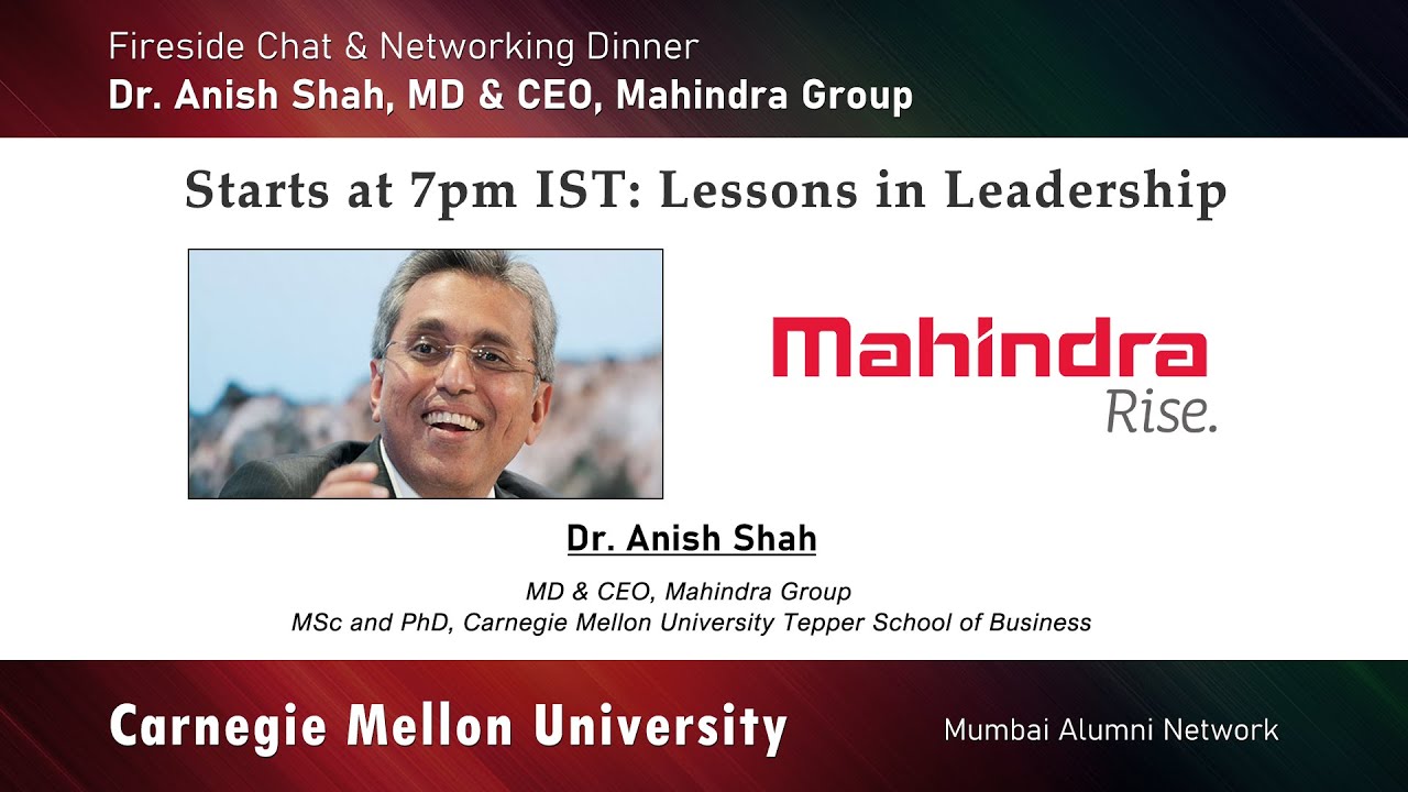 Lessons in Leadership: CMU Mumbai Interview with Dr Anish Shah - MD ...