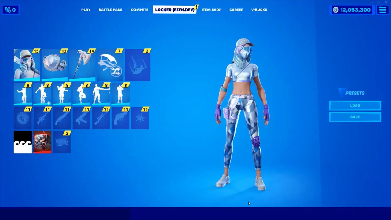 Fortnite "Ice Raider" Skin + set showcase - YouTube