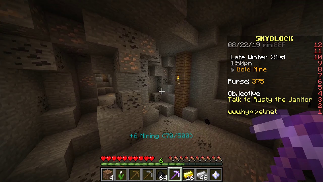 Hypixel Skyblock Deep Caverns Glitch - YouTube