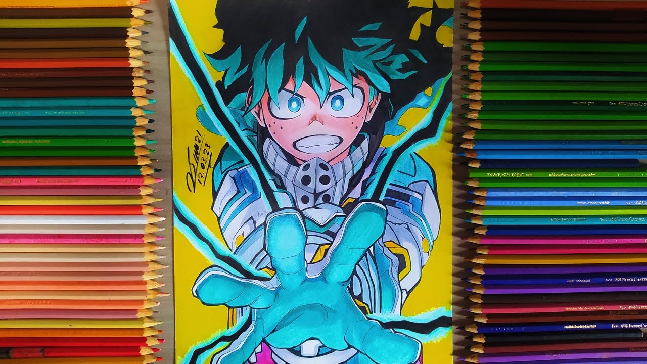 Speed art MIDORIYA Izuku [ BOKU NO HERO ACADEMIA] - YouTube