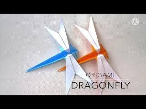 Origami capung!!! Cara membuat origami capung ll Origami dragon fly ...