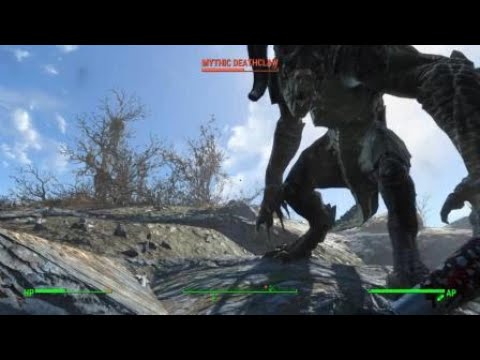 Fallout 4 now that was funny flying Deathclaw! - YouTube
