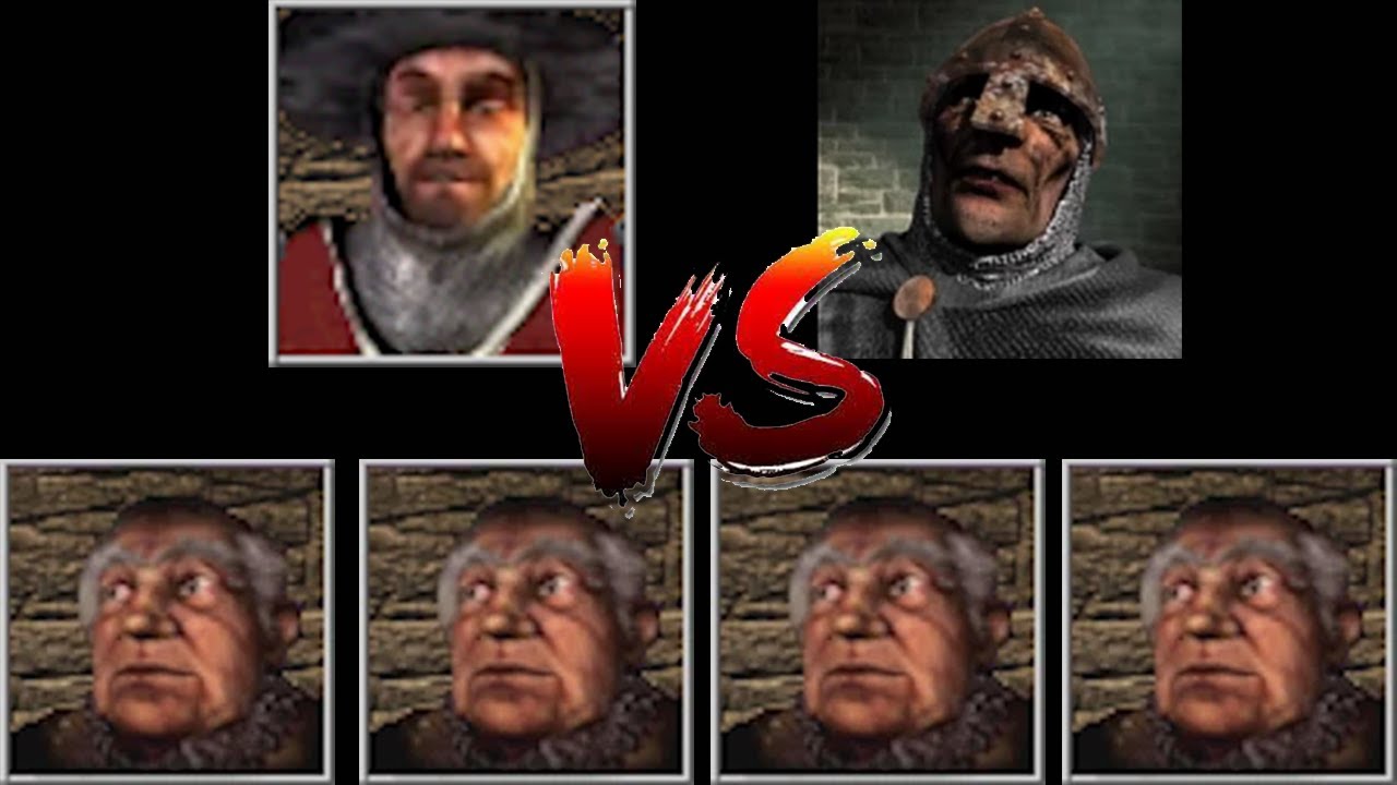 SQUIRE AND SERVANT VS 4 NOBLES | Lord Woolsack | Stronghold Crusader ...