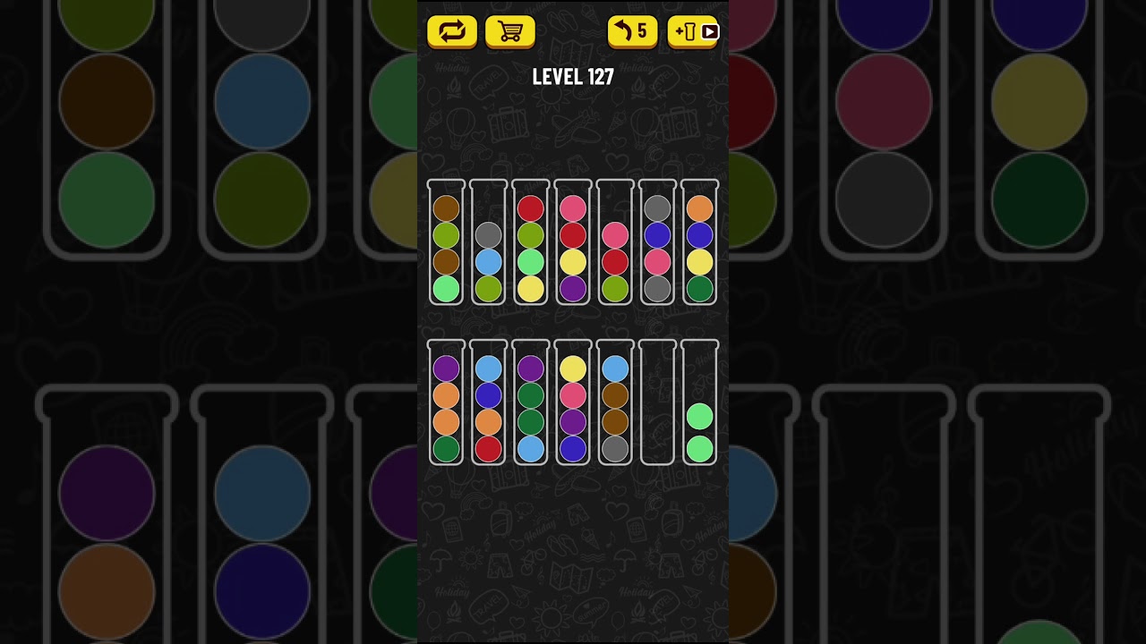 Ball Sort Puzzle - level 127 - YouTube