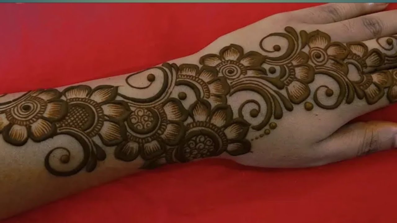 back hand mehndi design // simple bel mehndi design // #bridalmehndi # ...