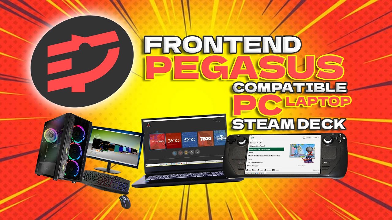 PEGASUS FRONTEND ALTERNATIVA RETROBAT, ES-DE ( IIMG 21GB DE REGALO) PC, LAPTOP, STEAM DECK - YouTube