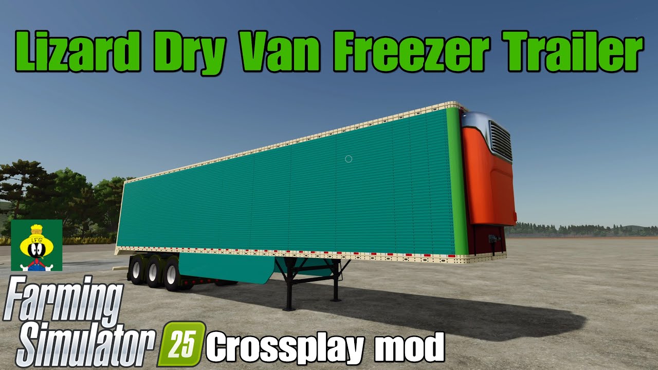 Lizard Dry Van Freezer Trailer / FS25 crossplay mod - YouTube