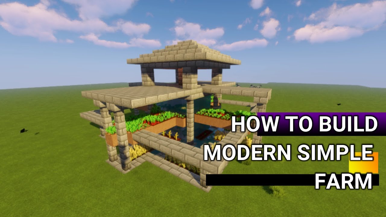 Minecraft Modern Farm Tutorial | Minecraft PC - YouTube
