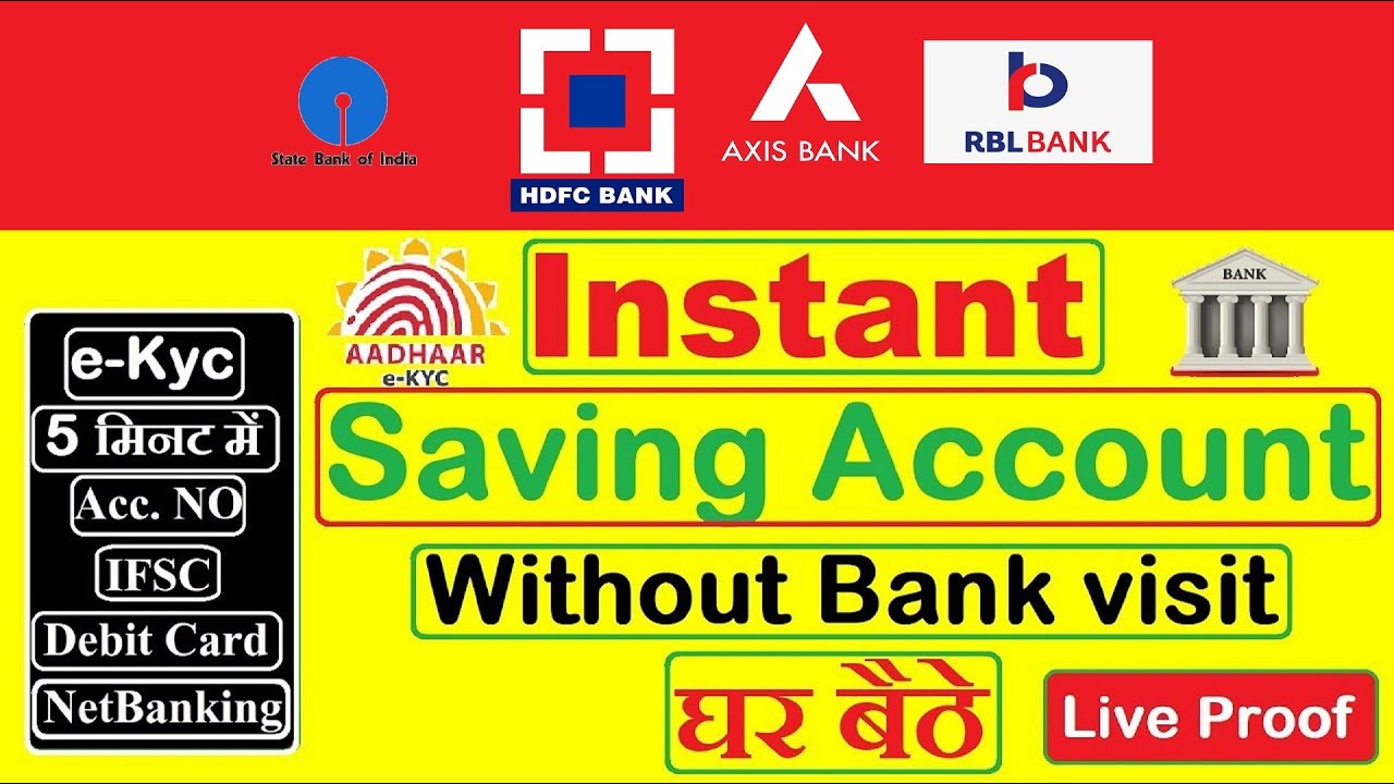 instant bank account opening | instant bank account opening online ...