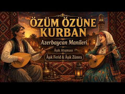 ÖZÜM ÖZÜNE KURBAN | Azerbaycan Manileri | Âşık Atışması | Âşık Ferid & Âşık Zümra