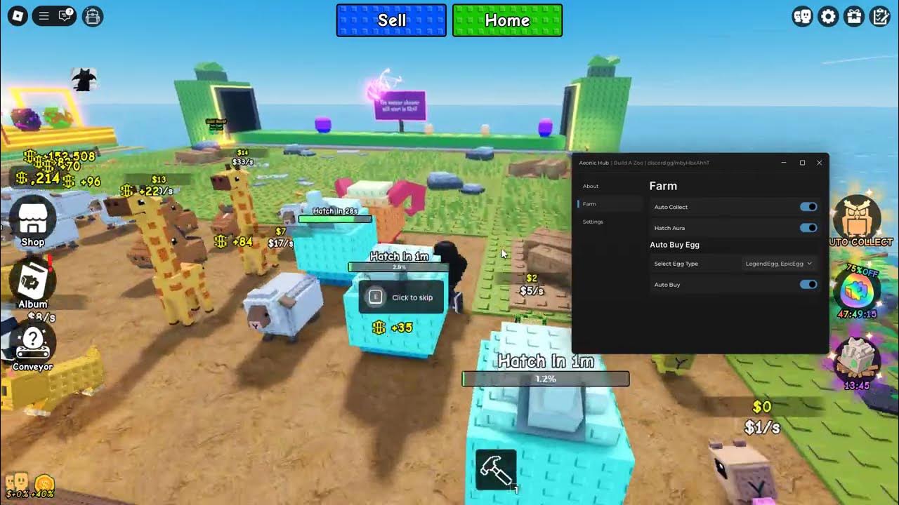 *NEW* Roblox Build a Zoo Script | *OP* Auto collect, Hatch aura, Auto buy, Anti AFK & More ...