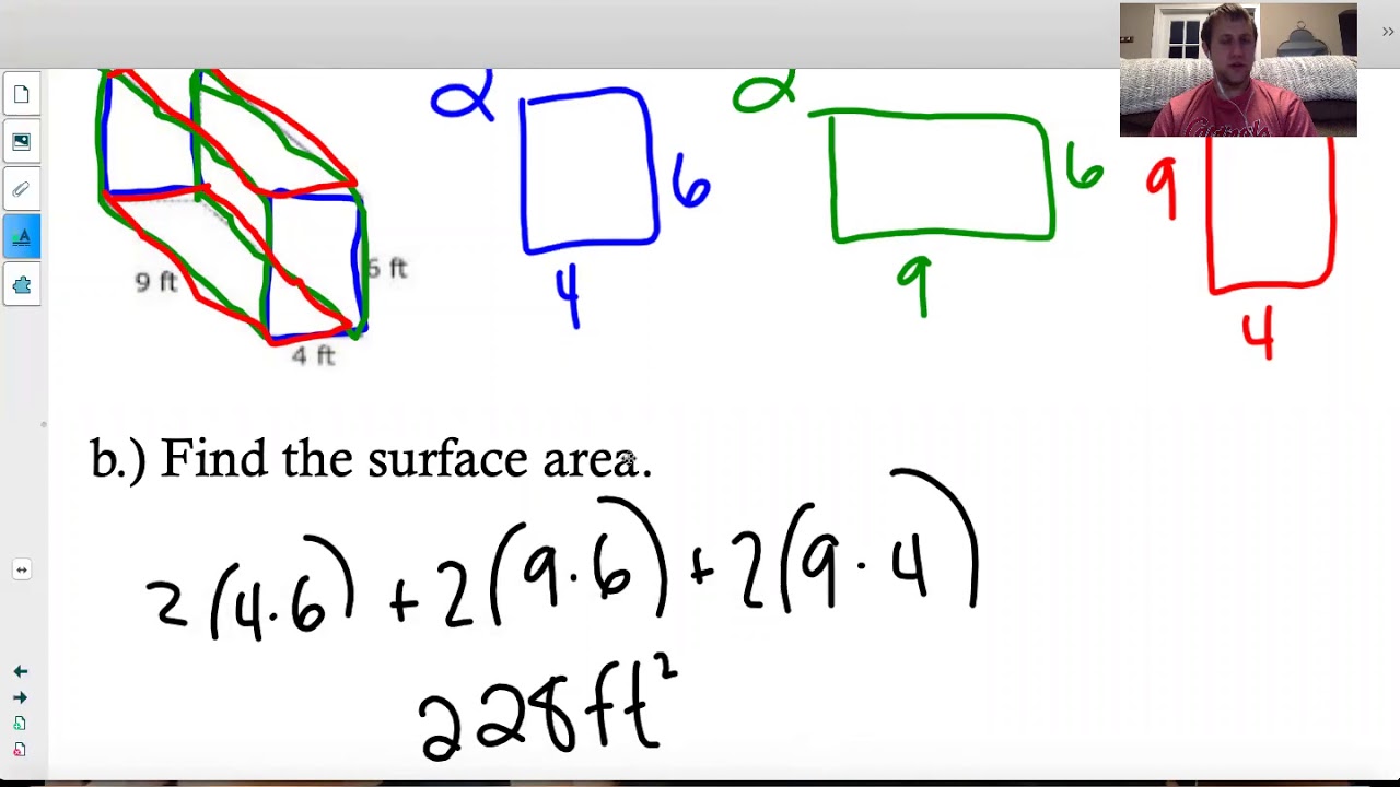 Surface Area of Prisms (5/5/20) - YouTube