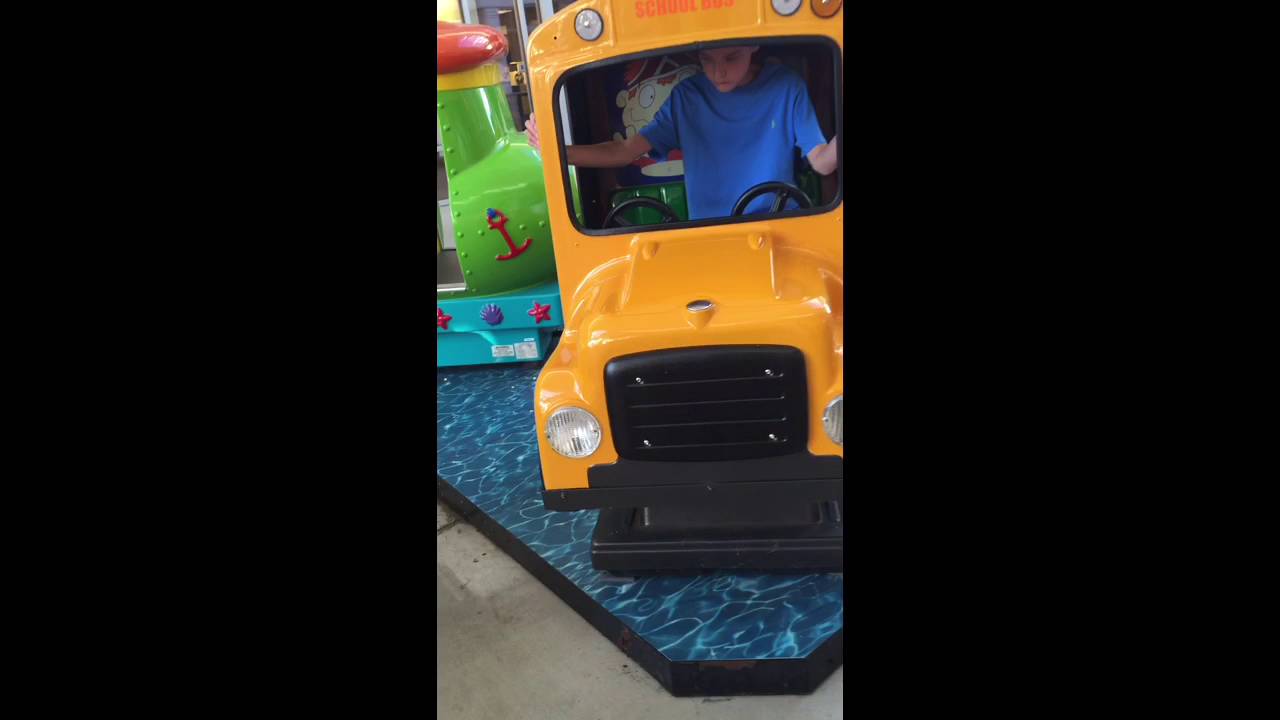 Little Monsters School Bus Kiddie Ride - YouTube