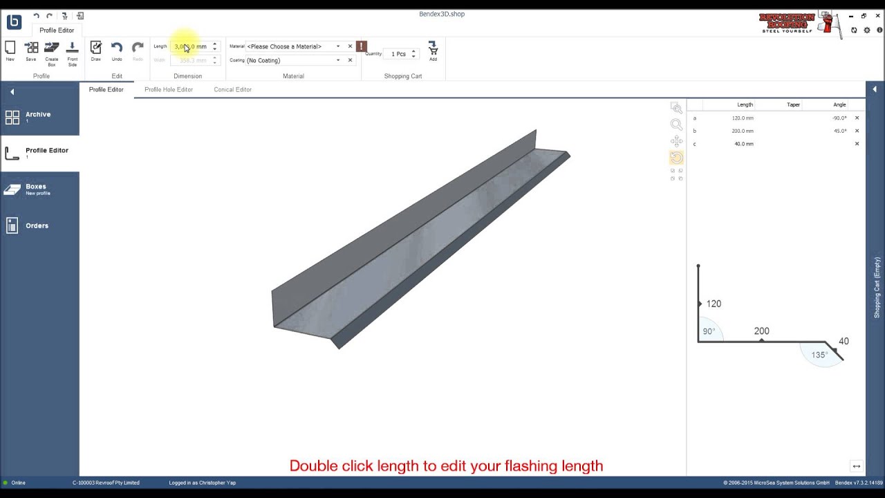 RevBend 3D Flashings and Drawing Tool by Revolution Roofing - YouTube