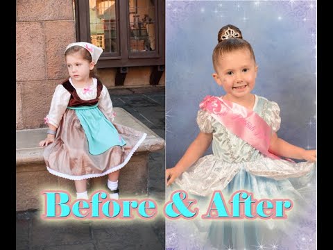 Cinderella makeover at the Bibbidi Bobbidi Boutique - Before & After ...