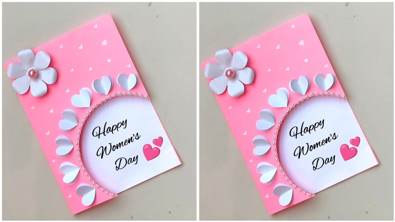 DIY Women's day Card making ideas/How to make Women's day greeting Card ...