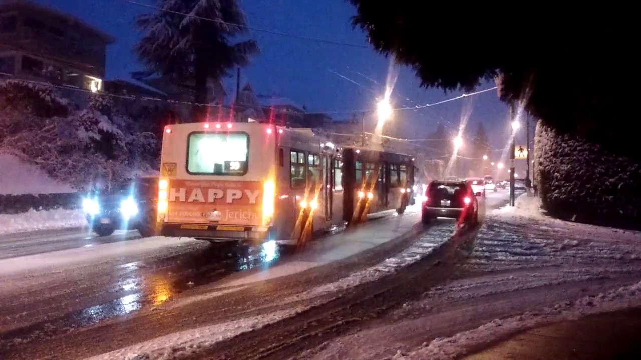 99 Bus Stuck - Hill up from West 10th & Alma - Feb 3rd 2017 - YouTube