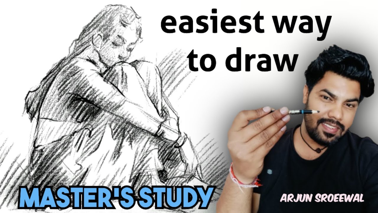 Easiest way to draw figure || Master's study || figure drawing tutorial ...