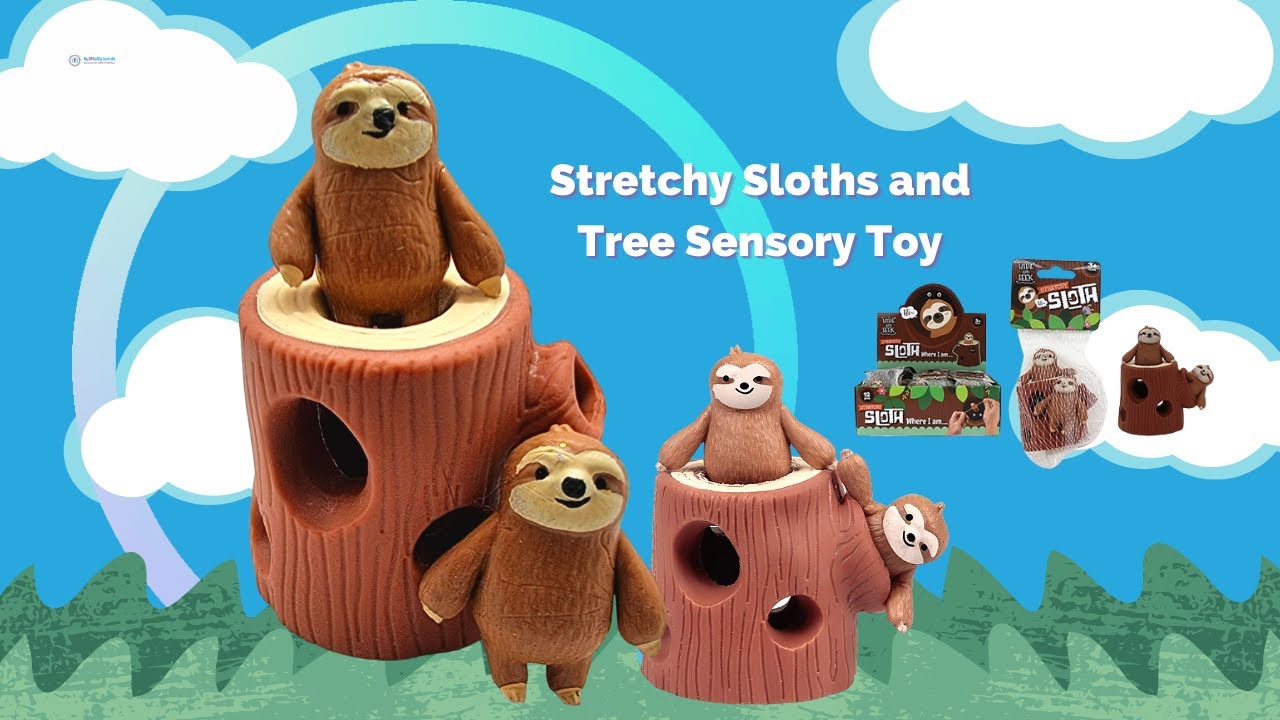 Stretchy Sloths and Tree Sensory Toy - YouTube