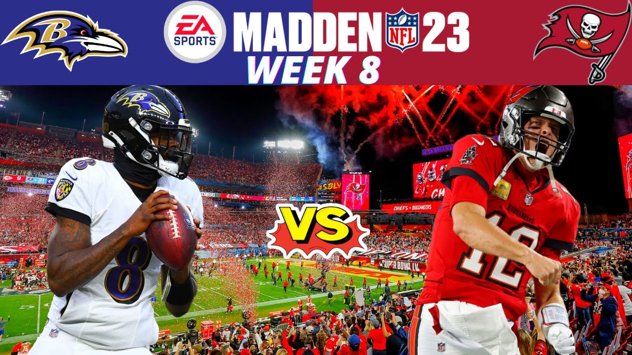 Ravens vs. Buccaneers Week 8 - Madden 23 Simulation Highlights - YouTube