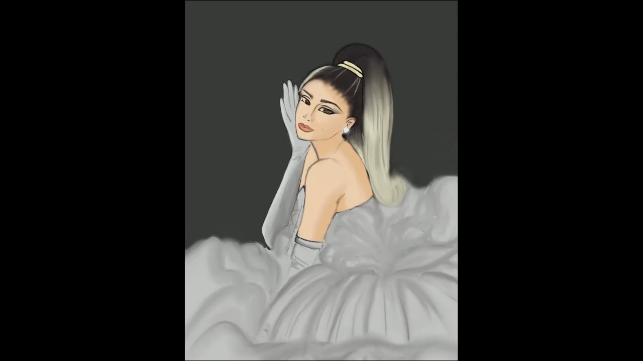 Ariana Grande Grammy Dress Sketch Time Lapse Procreate - YouTube