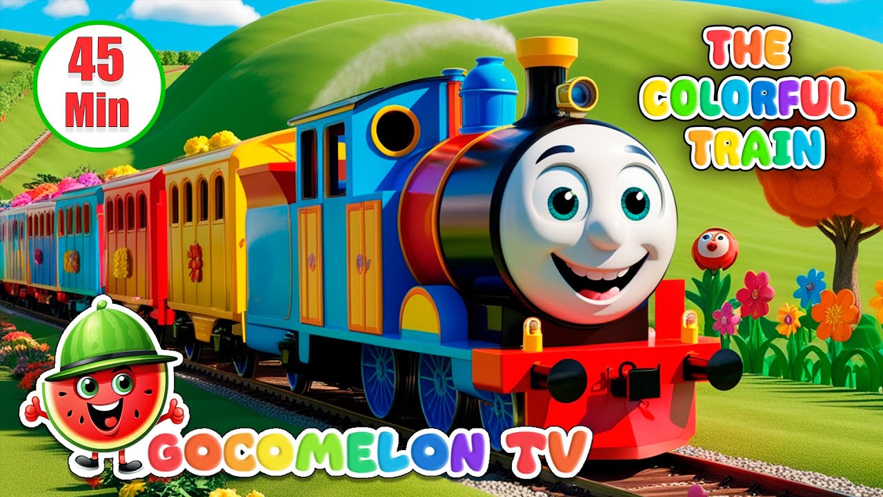 The Colorful Train | 45 Minutes of Nursery Rhymes & Kids' Songs LIVE ...