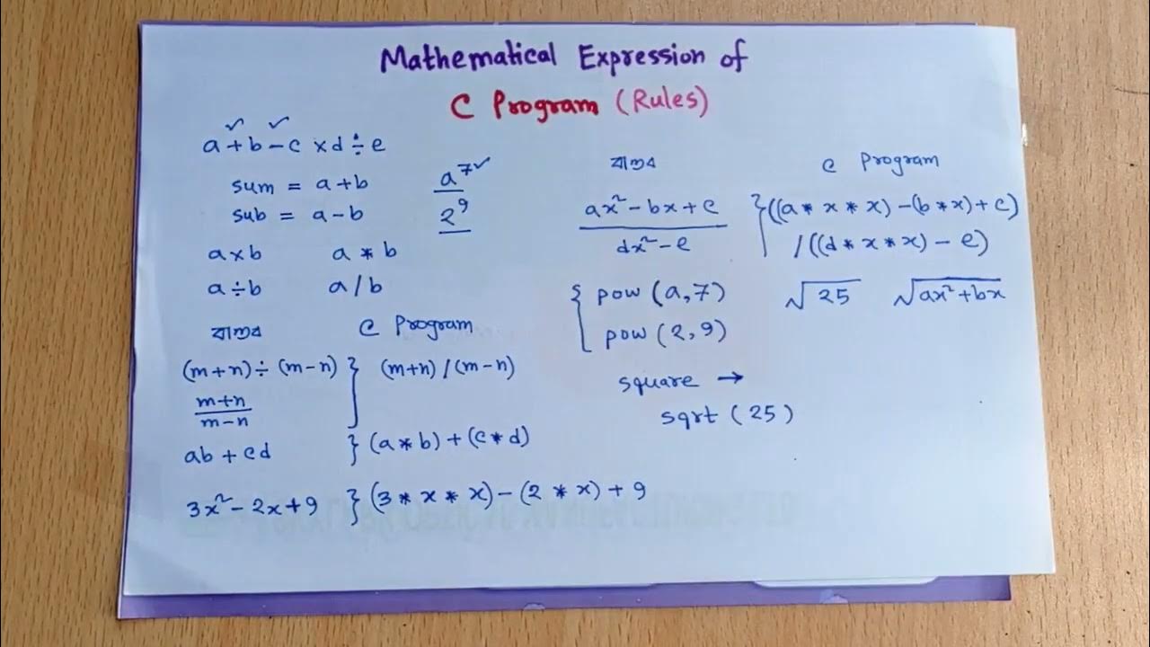 গাণিতিক এক্সপ্রেশন (Mathematical Expression) [C Programming] - YouTube