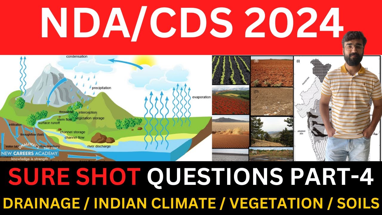 NDA/CDS 2 2024 SURE SHOT QUESTIONS | DRAINAGE | INDIAN CLIMATE | SOILS ...
