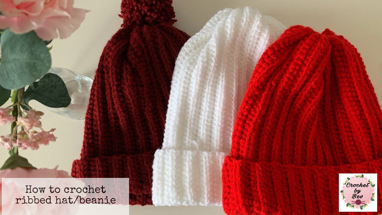 How to Crochet Ribbed HAT/BEANIE | Beginner tutorial |Tagalog/English ...