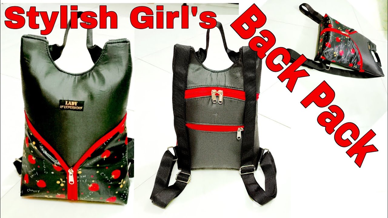 DIY: Stylish Girl's Back Pack With Multi Pockets Tutorial By Anamika ...
