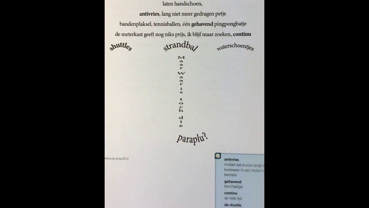 Taalschrift les 12 vormgedichten - YouTube