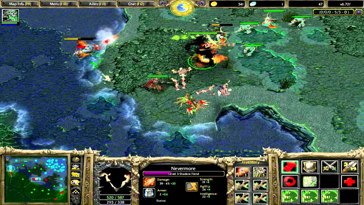 Let's play DOTA Match: Nevermore Gameplay part 1/3 v6.72f - YouTube