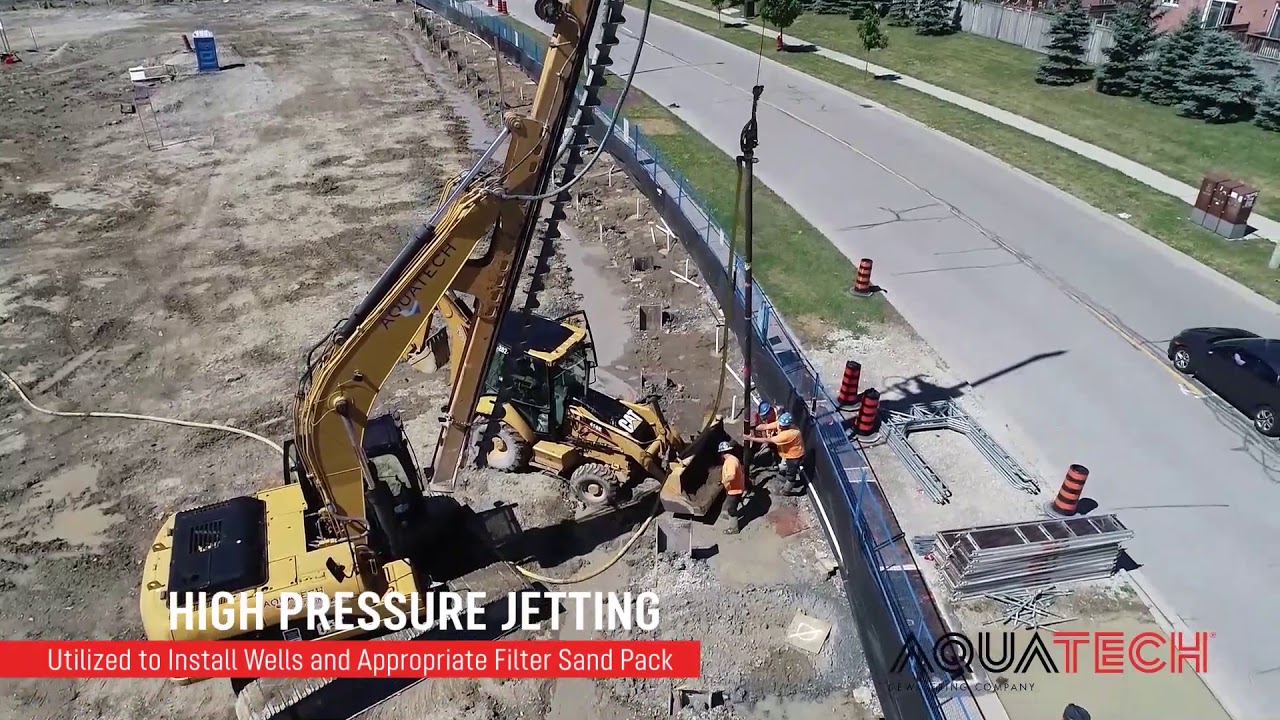 Aquatech Eductor Dewatering System Installation - YouTube