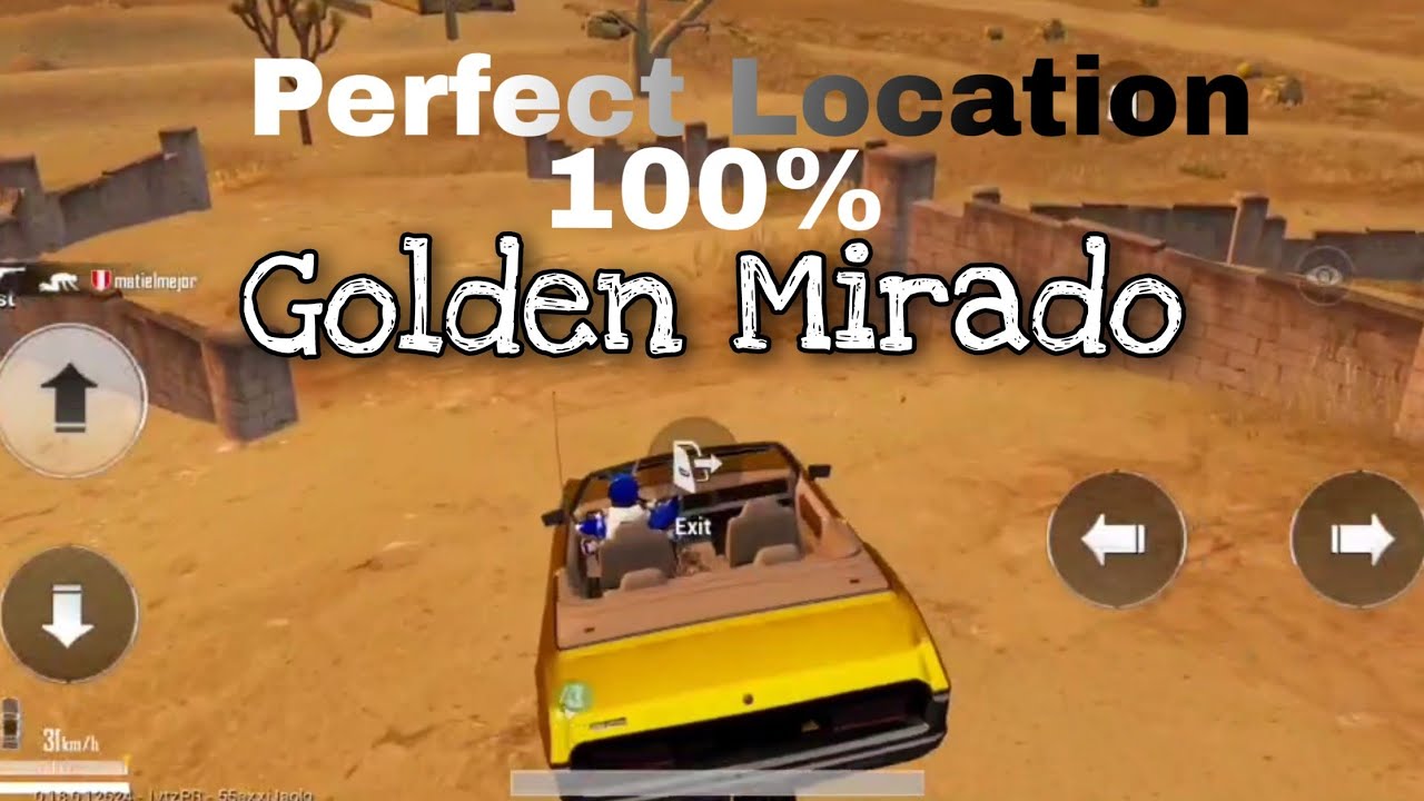 Golden Mirado car location in Miramar in Pubg😍🔥 | 100% Perfect location | Pubg Tips and Tricks ...