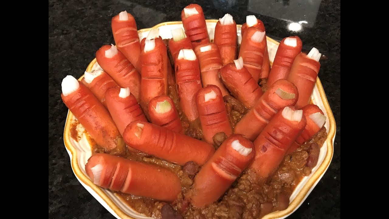 Chili Fingers Halloween Dinner Idea - YouTube