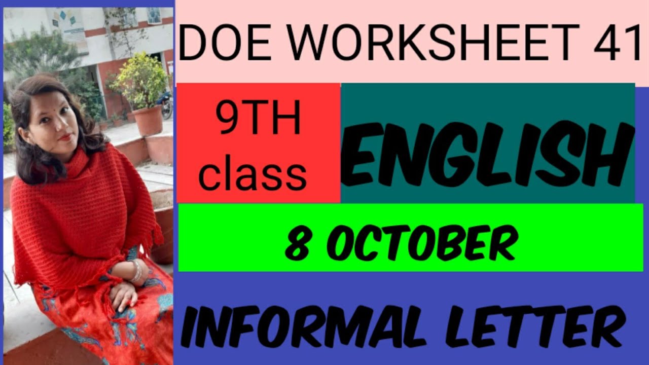9th Class English Worksheet 41 Informal Letter 8 October YouTube 9th-class-english-worksheet-41-informal-letter-8-october-youtube