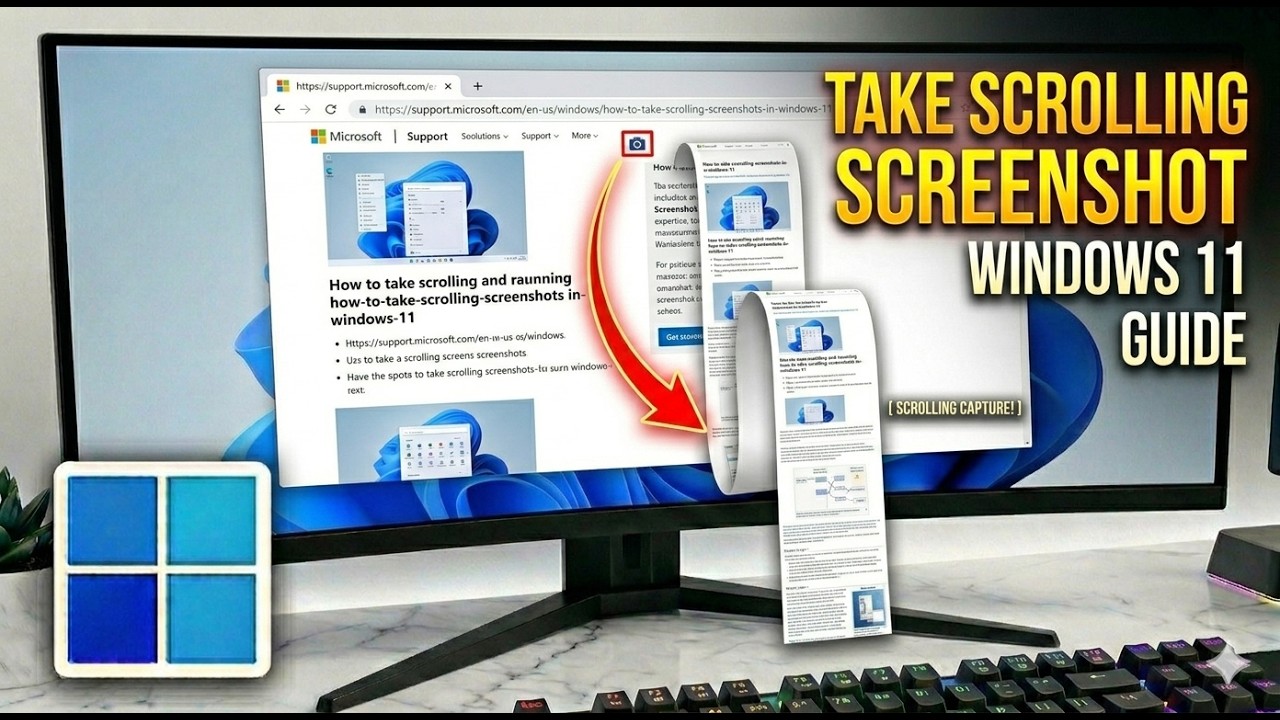 How to Take a Scrolling Screenshot in Windows 11 (2026 Guide) - YouTube