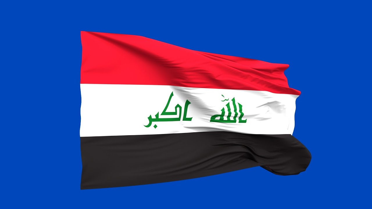 Iraq flag blue screen | green screen | chroma key (FREE USE). - YouTube