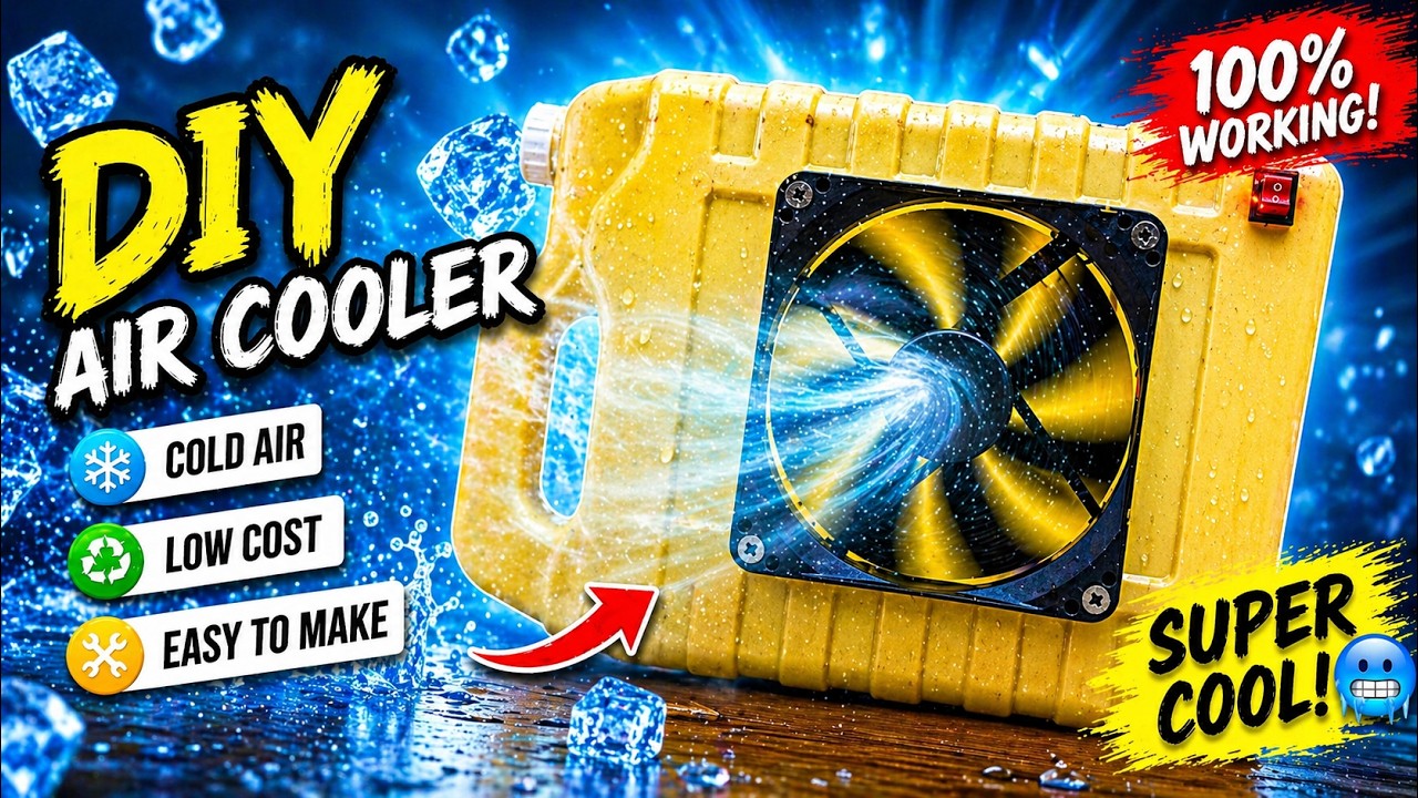 How To Make Mini Air Cooler | Powerful Air Cooler Momemade | Air Cooler ...
