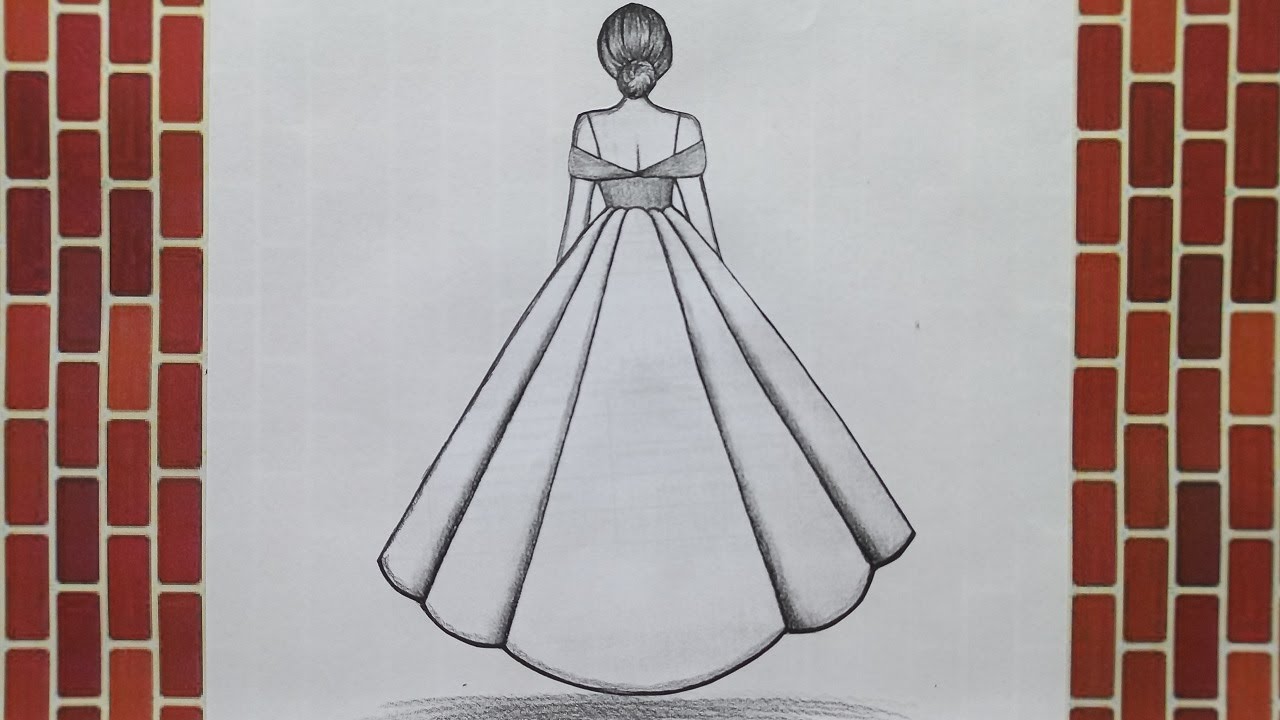 Girl Drawing With Her Back Turned Step by Step | easy drawings | how to ...