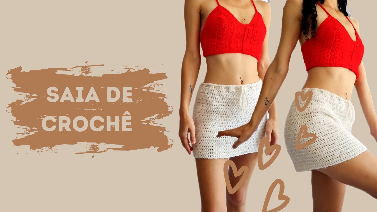Saia de crochê - tutorial - TODOS OS TAMANHOS - YouTube