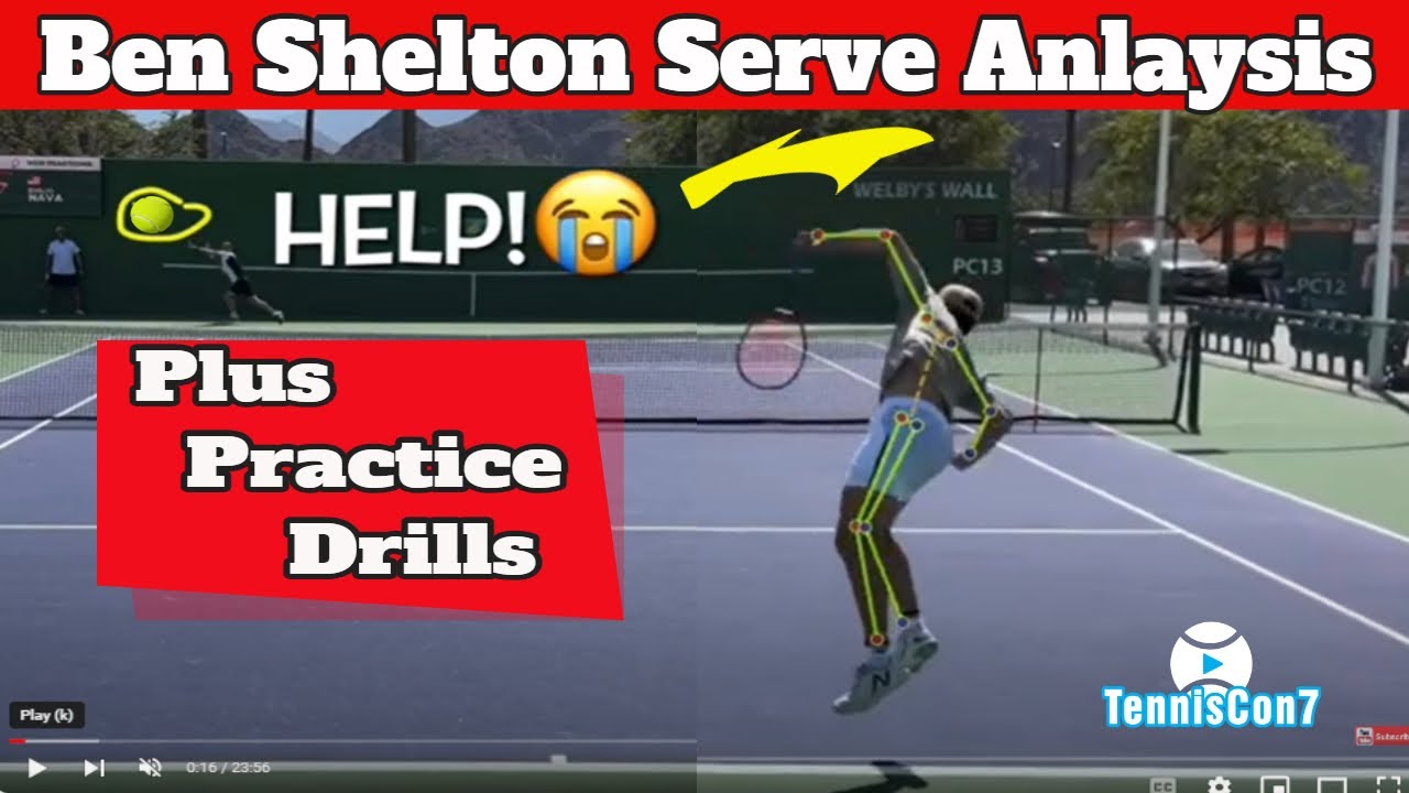 Ben Shelton Slow Motion Serve Analysis + (Oncourt Practice Drills ...