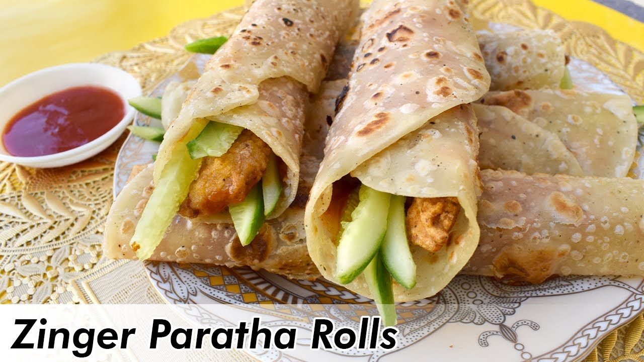 Quick & Easiest Zinger Paratha Roll Recipe By Tarka Recipes - YouTube