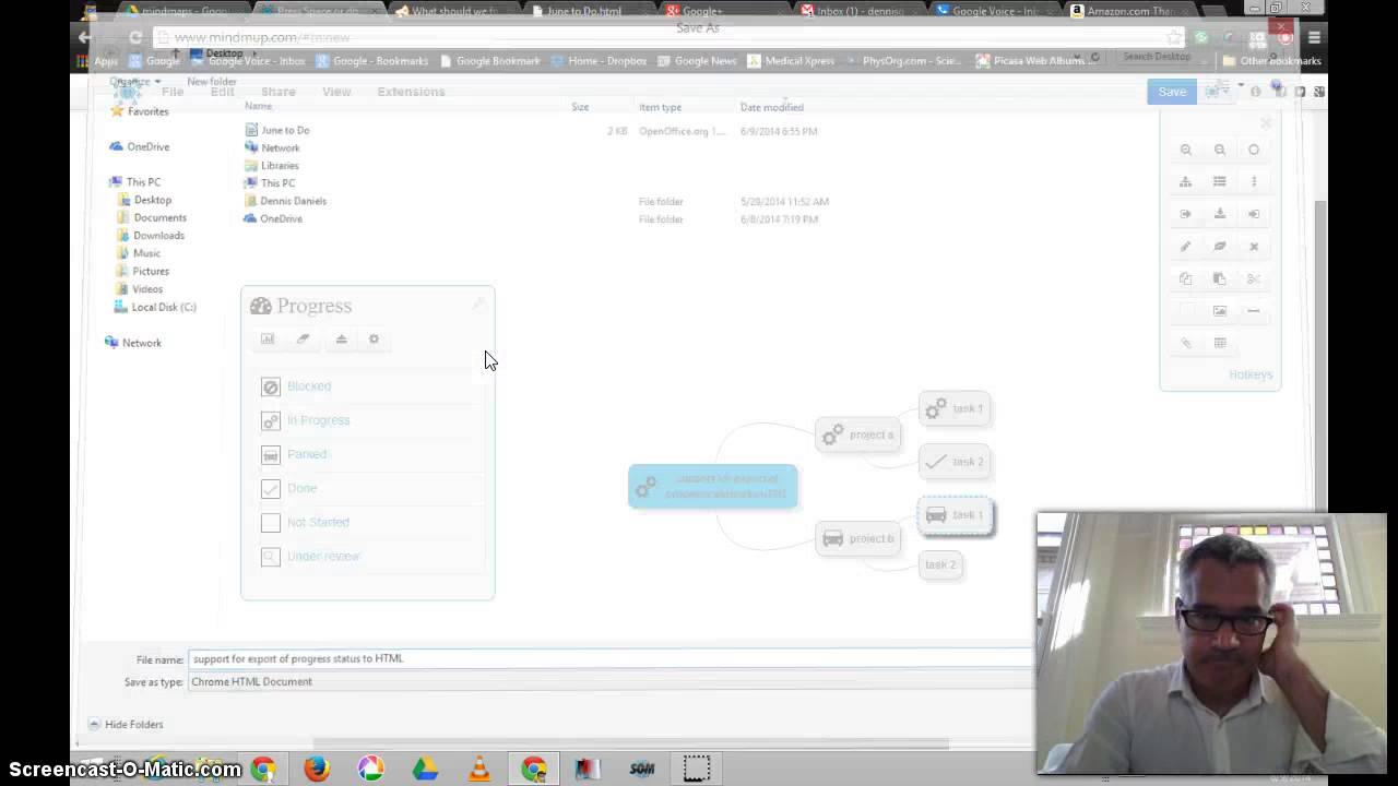mindmup support progress status in HTML export - YouTube