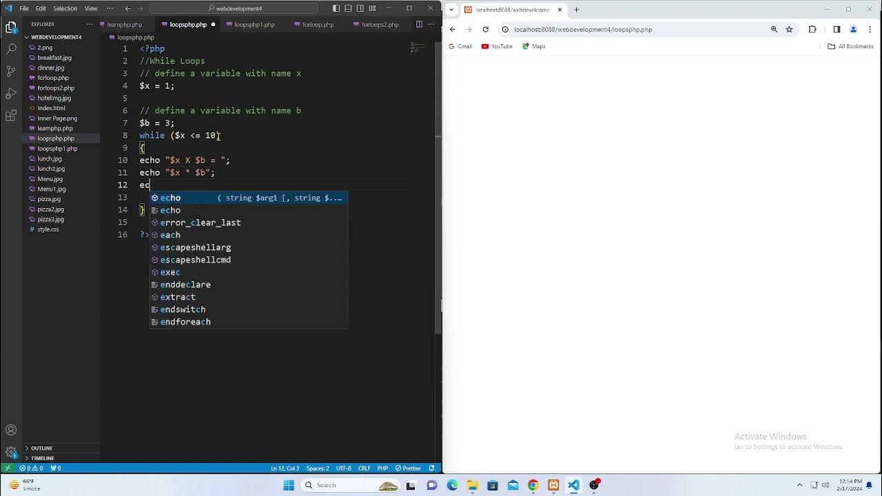 loops in php Writing tables using while loop in php - YouTube